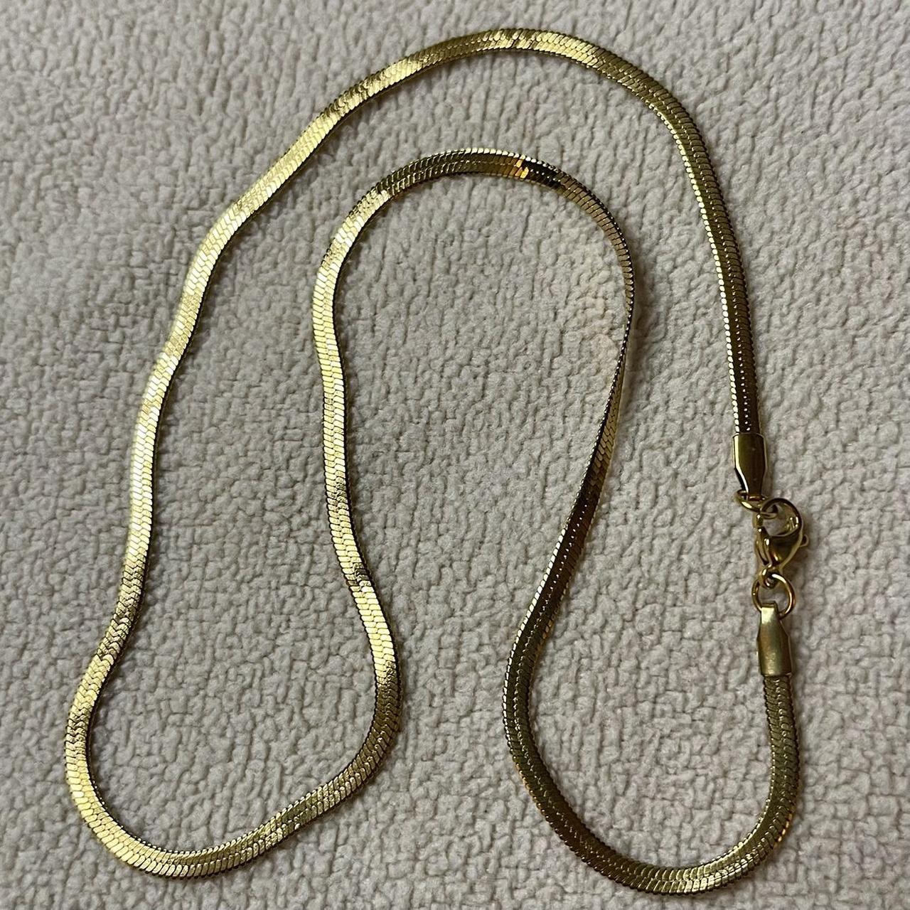 plain gold chain necklace (FREE SHIPPING!) —... - Depop