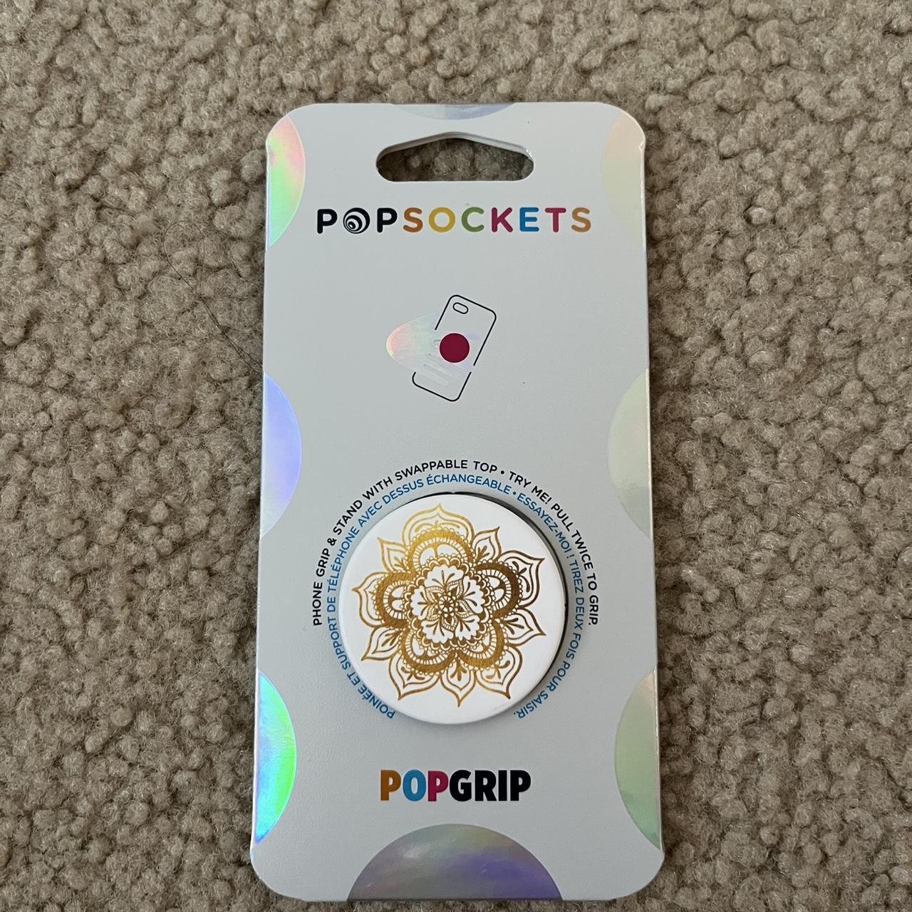 Gold Mandala Popsocket: Collapsible Grip and Stand... | Depop