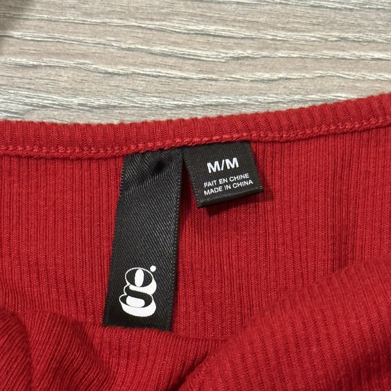 red ruffle tank top garage size M worn once - Depop