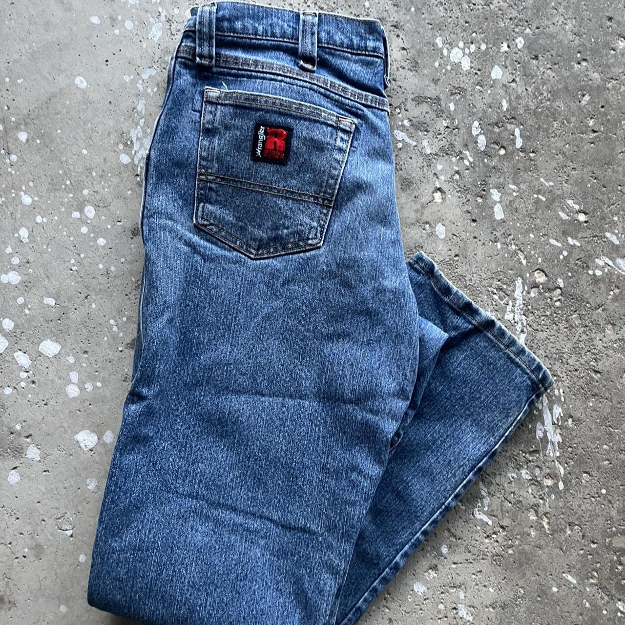 Wrangler riggs work jeans Great condition Ships... - Depop