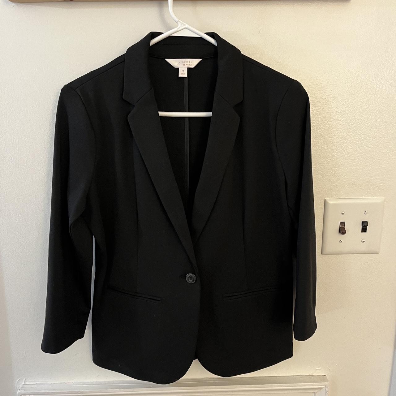 Lauren Conrad woman’s black blazer with 3/4 sleeves - Depop