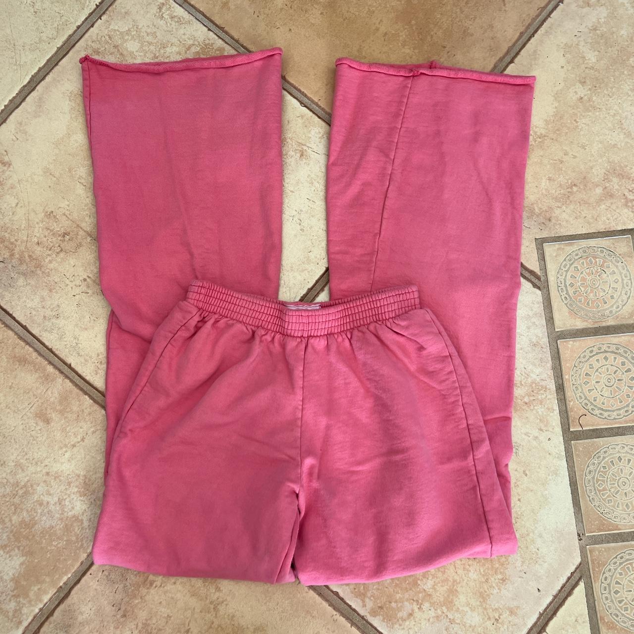 Lucy Pink Sweatpabts Super soft Band folds over... - Depop
