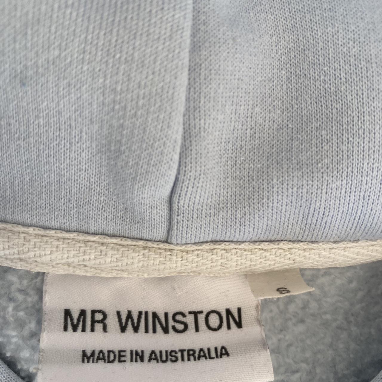 Mr Winston Light Blue Size S Hoodie, white... - Depop
