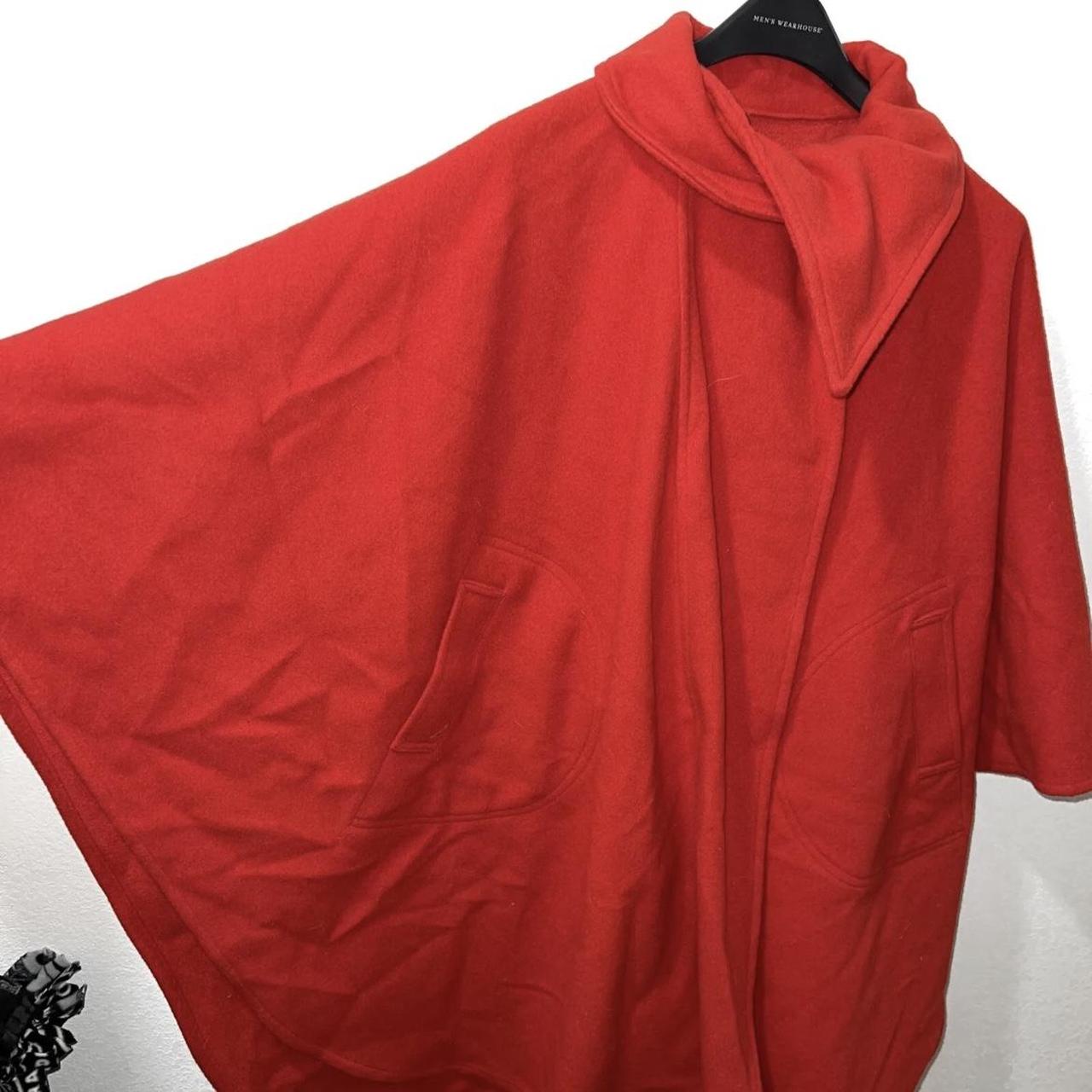 Vintage M Liman Penguin red wool cloak • one size... - Depop