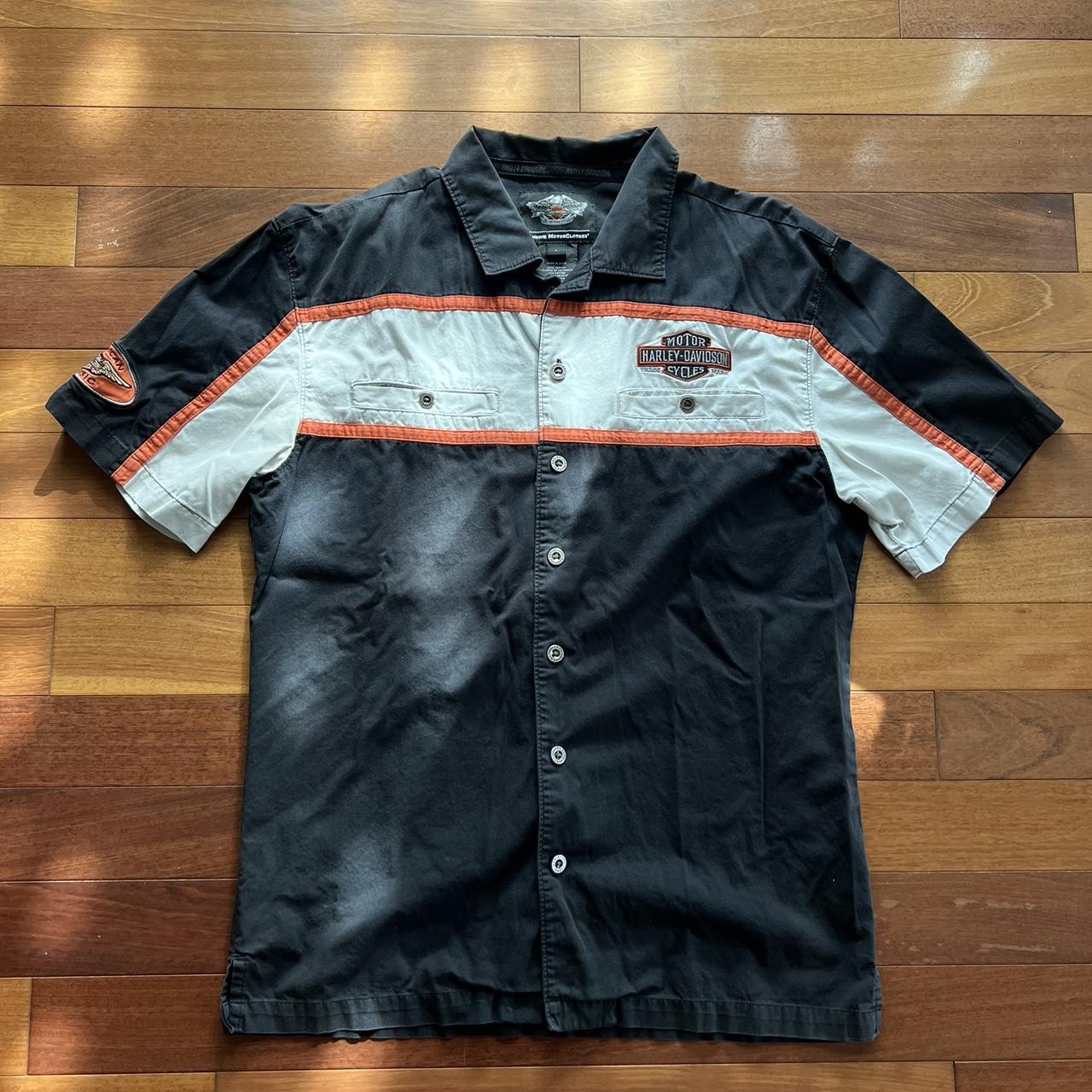 00s Harley Davidson Button Up - excellent... - Depop