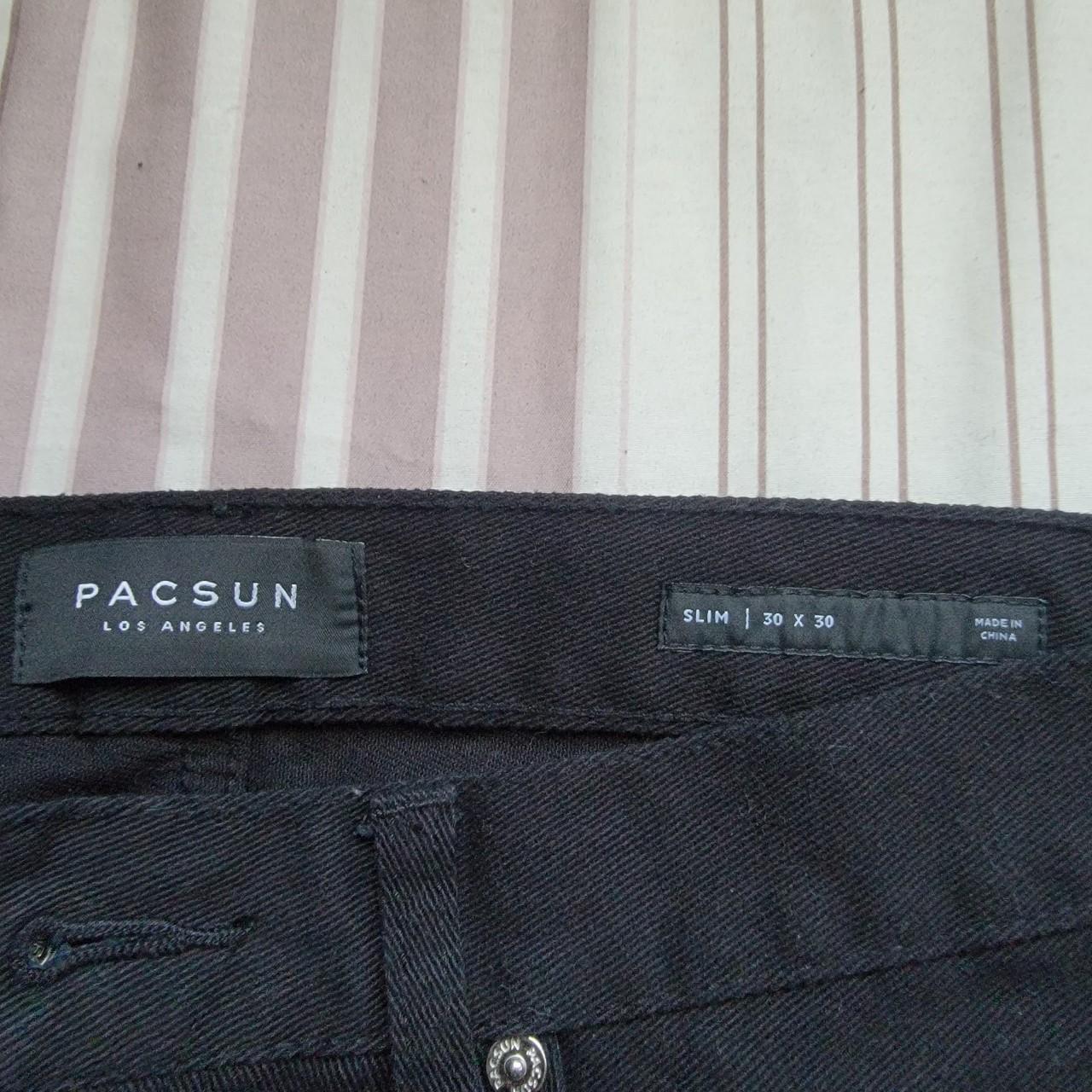 Mens black denim pants from pacsun. Slim fit SIZE:... | Depop