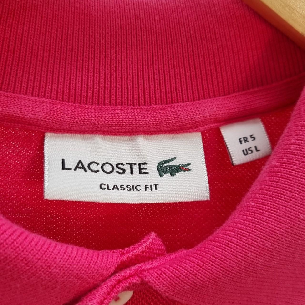 Lacoste Polo shirt Pink Size FR S USL Pit to Pit 21... - Depop