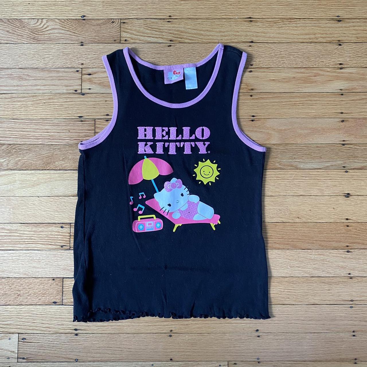 Y2K Hello Kitty tank Tagged girls XL 14-16 14” pit... - Depop