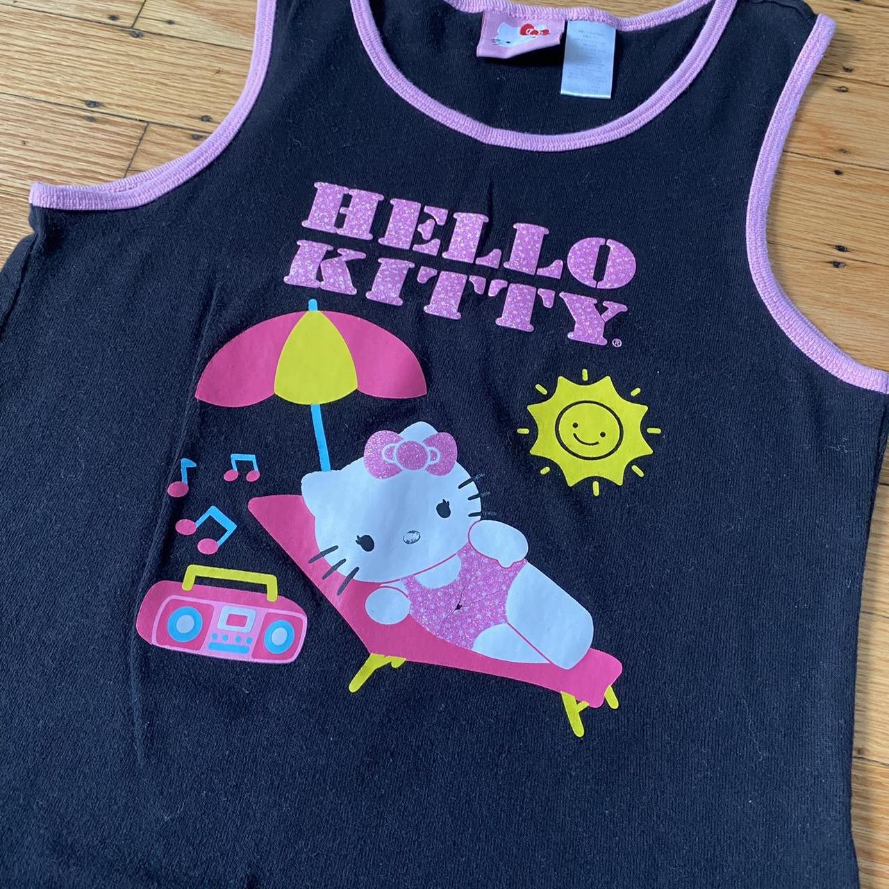 Y2K Hello Kitty tank Tagged girls XL 14-16 14” pit... - Depop