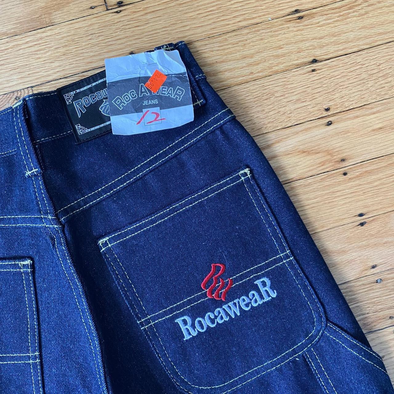 Deadstock vintage Rocawear jorts Logo pocket... - Depop