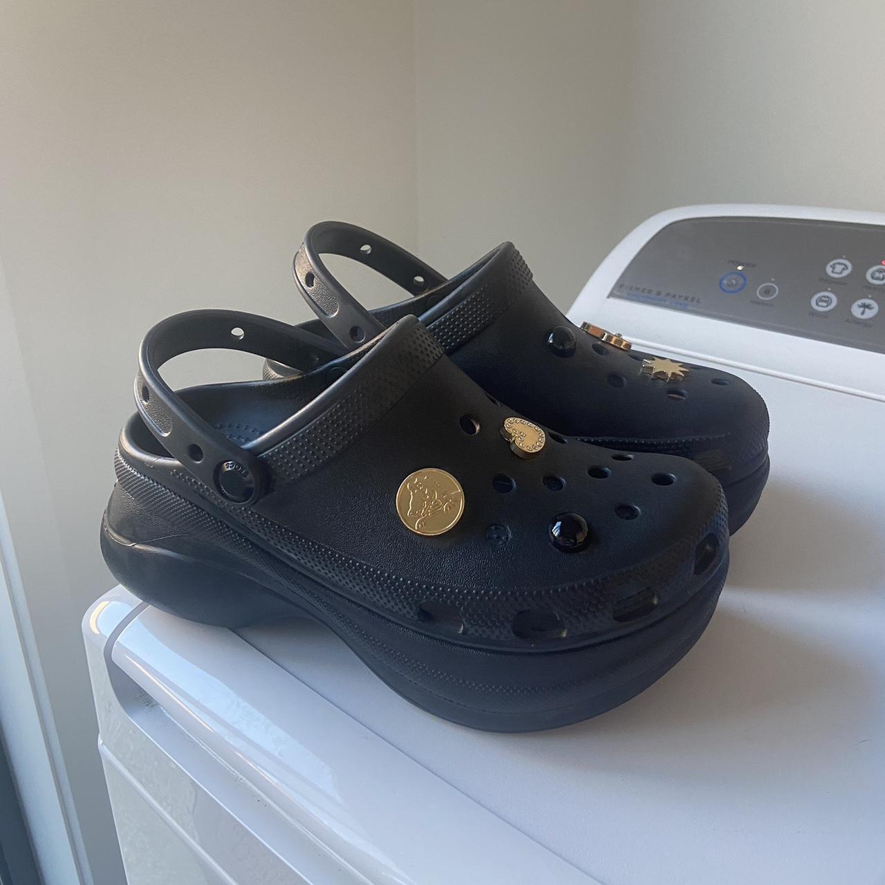 Black Platform Crocs 🐊 Women’s 6 / EUR 36-37 Worn a... - Depop