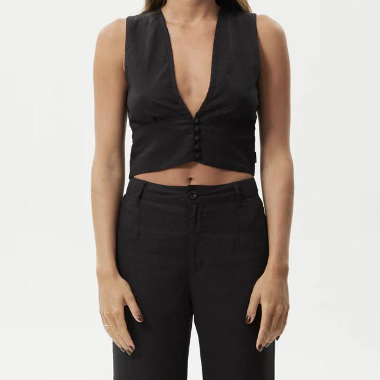 Afends lilo button up top. NWT, button up vest,... - Depop