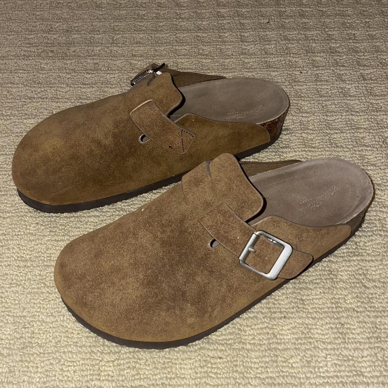 birkenstock boston dupes from target worn once - Depop