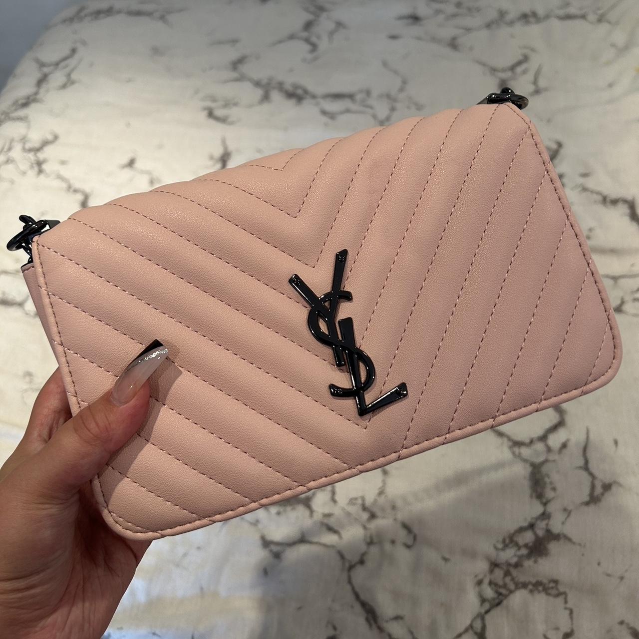 Pink Yves Saint Laurent hand bag, in perfect... - Depop