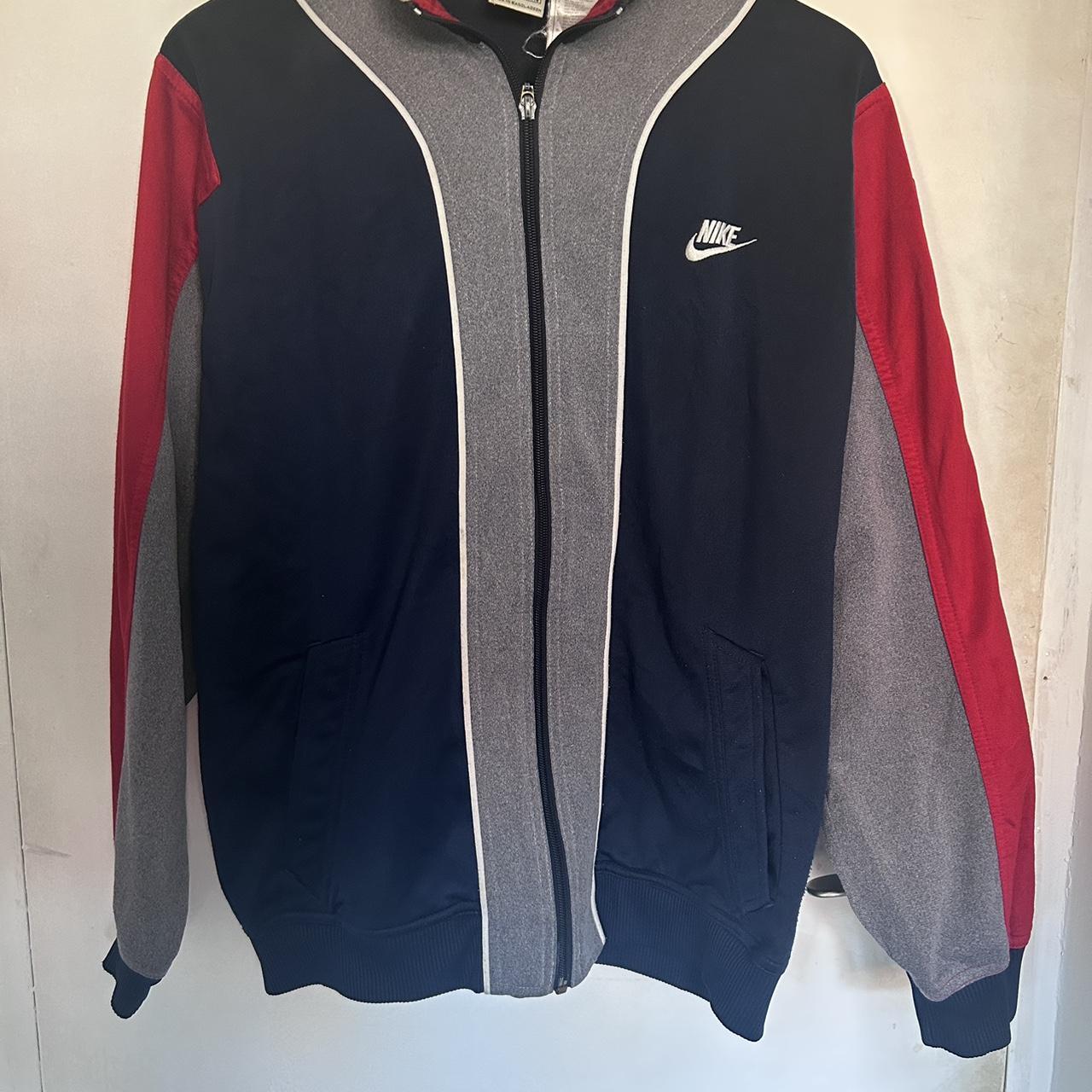 Vintage Nike jacket Signs of wear - zipper fading... - Depop