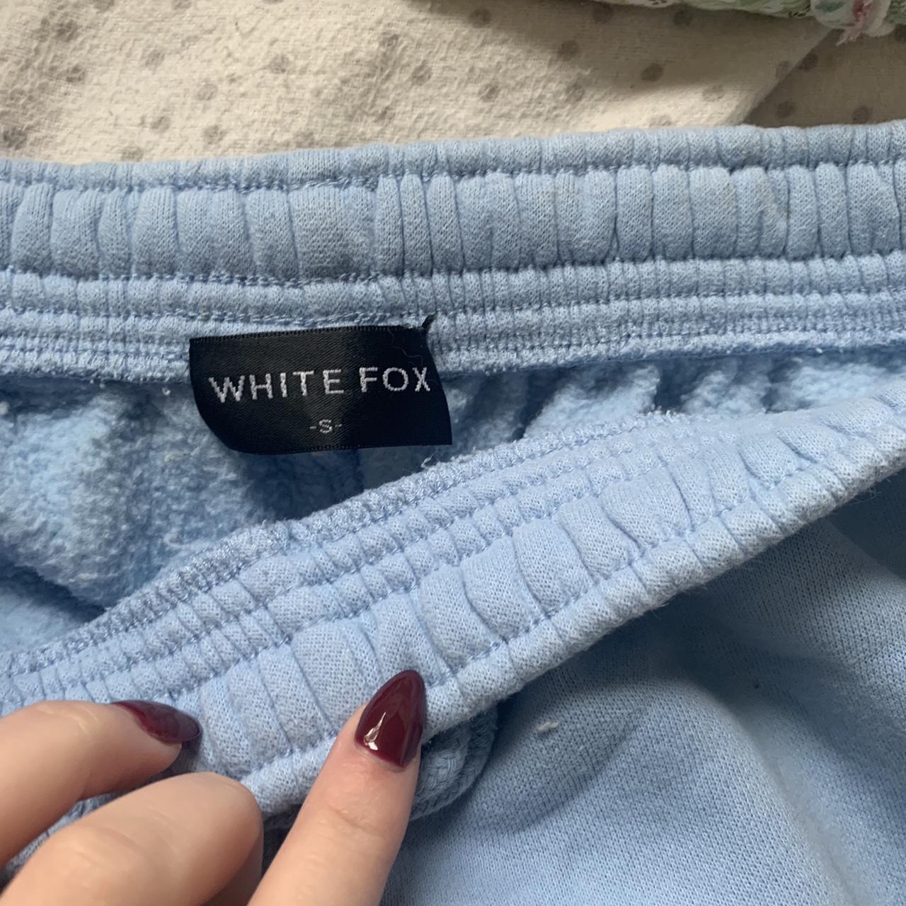 White fox sweatpants - Depop