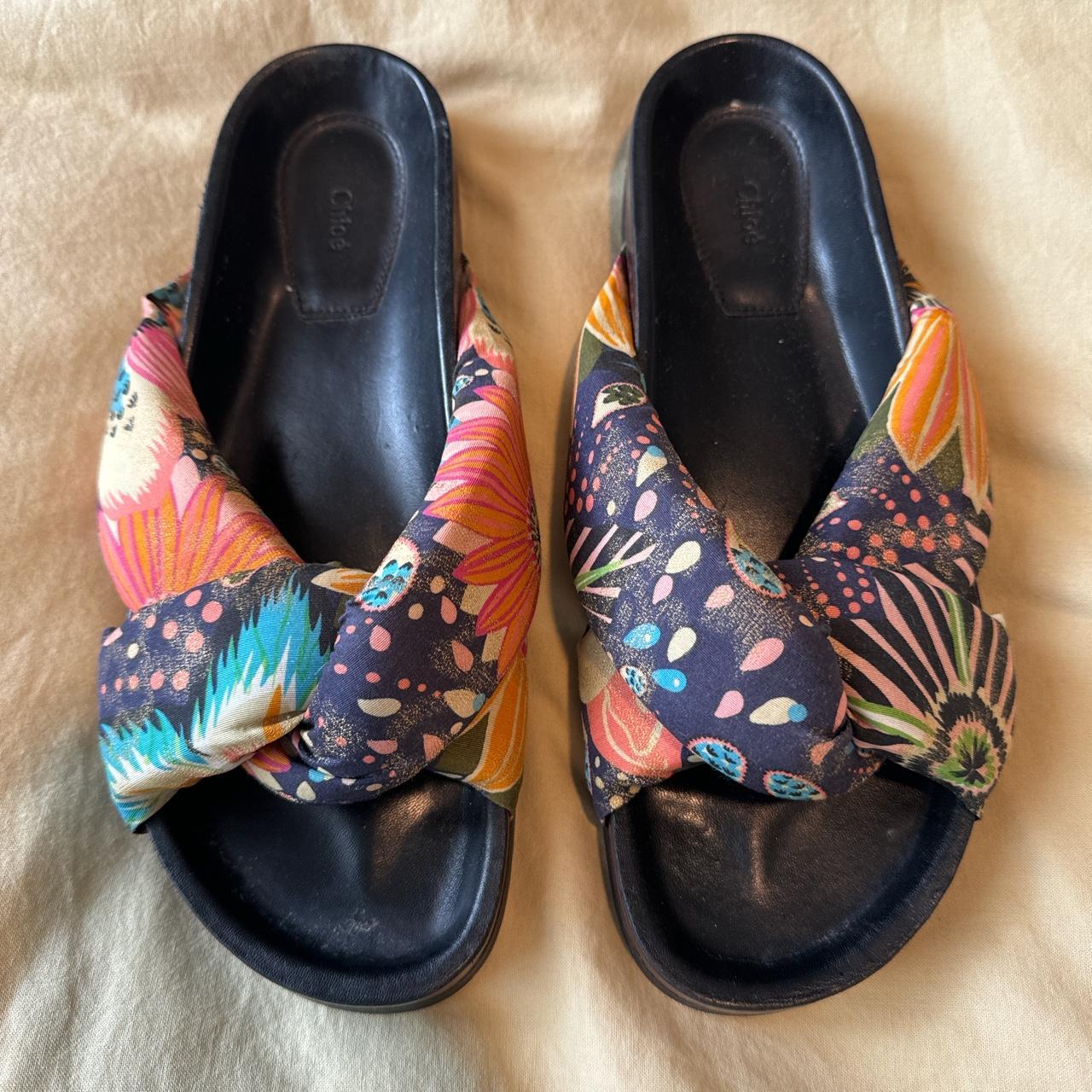 Chloe slides size 40. Slight swear on back heel... - Depop