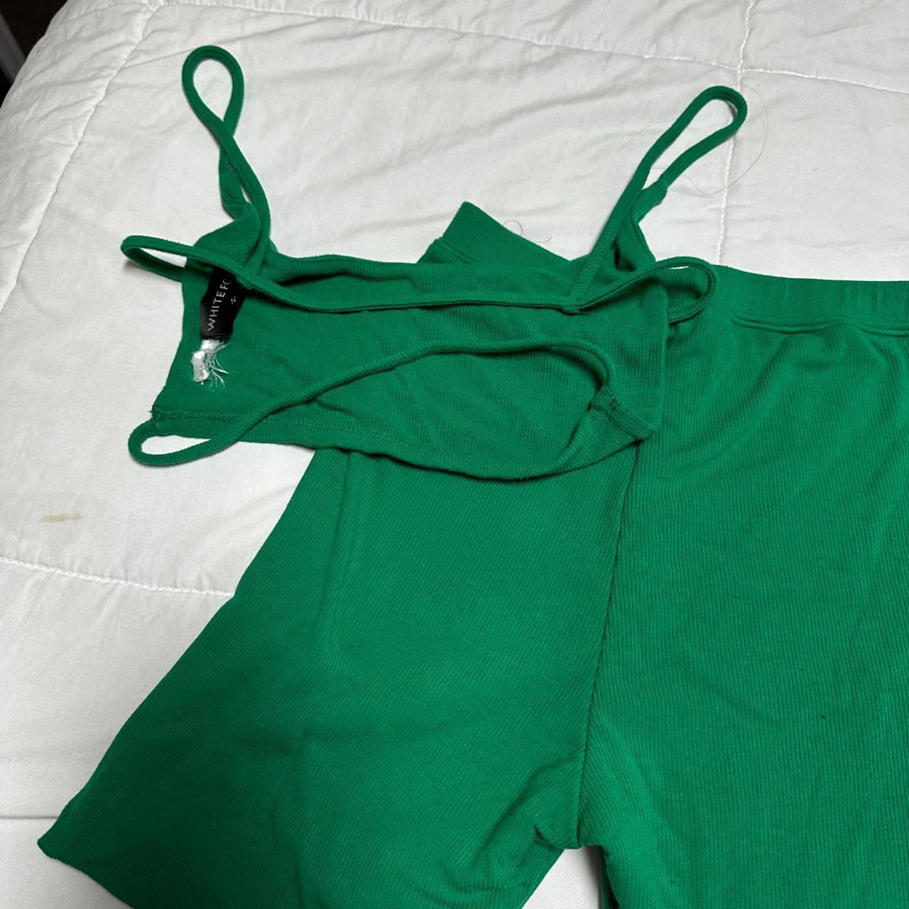 White Fox matching set biker shorts and bra XS... - Depop