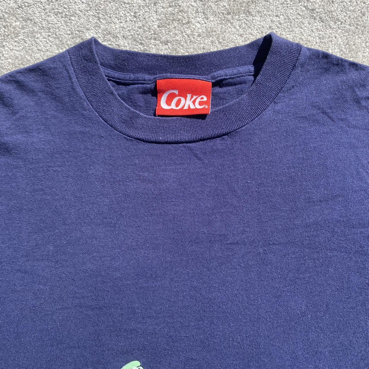 Coca-Cola Men's Navy T-shirt | Depop