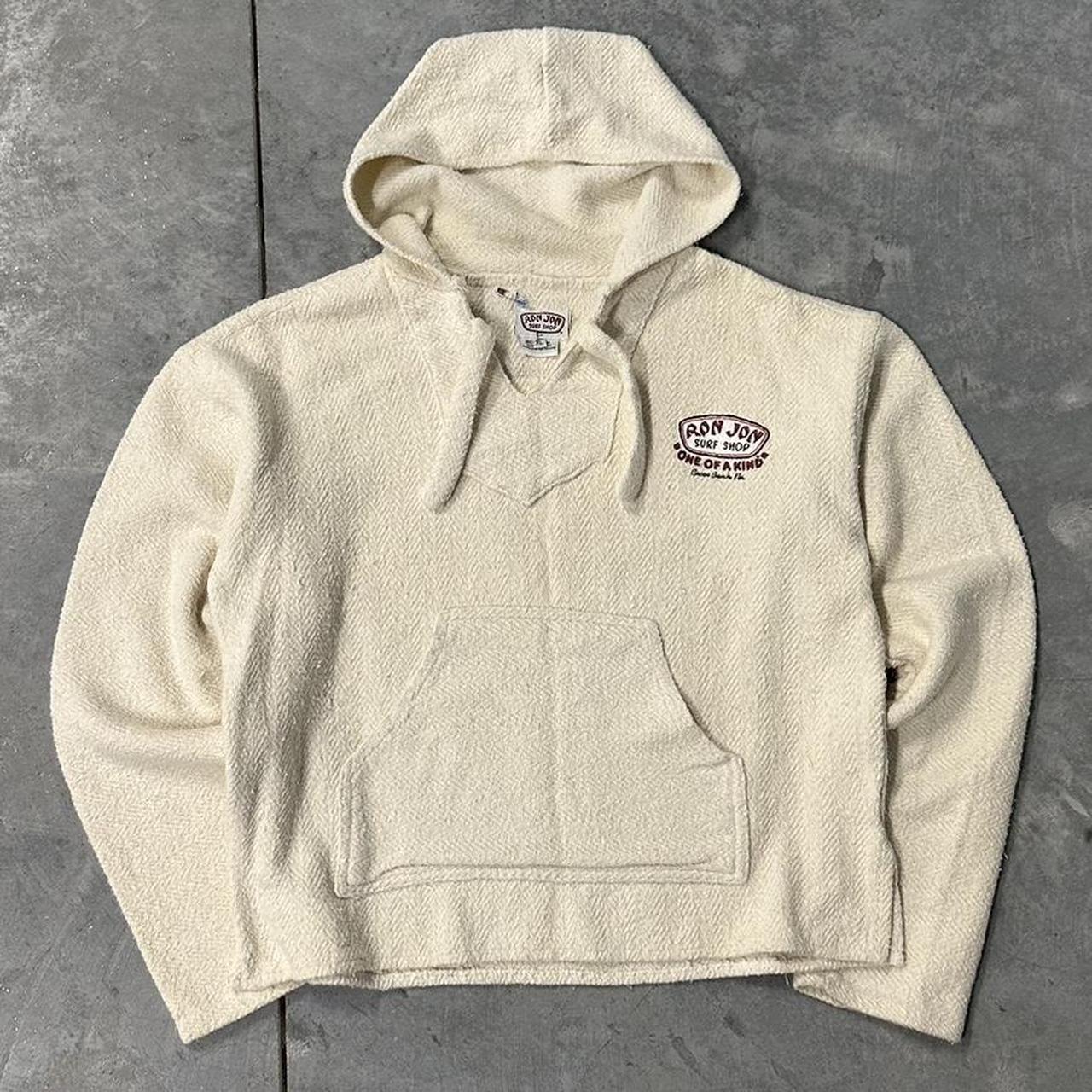 Vintage 90’s Ron Jon Surf Shop Drug Rug Hoodie... - Depop