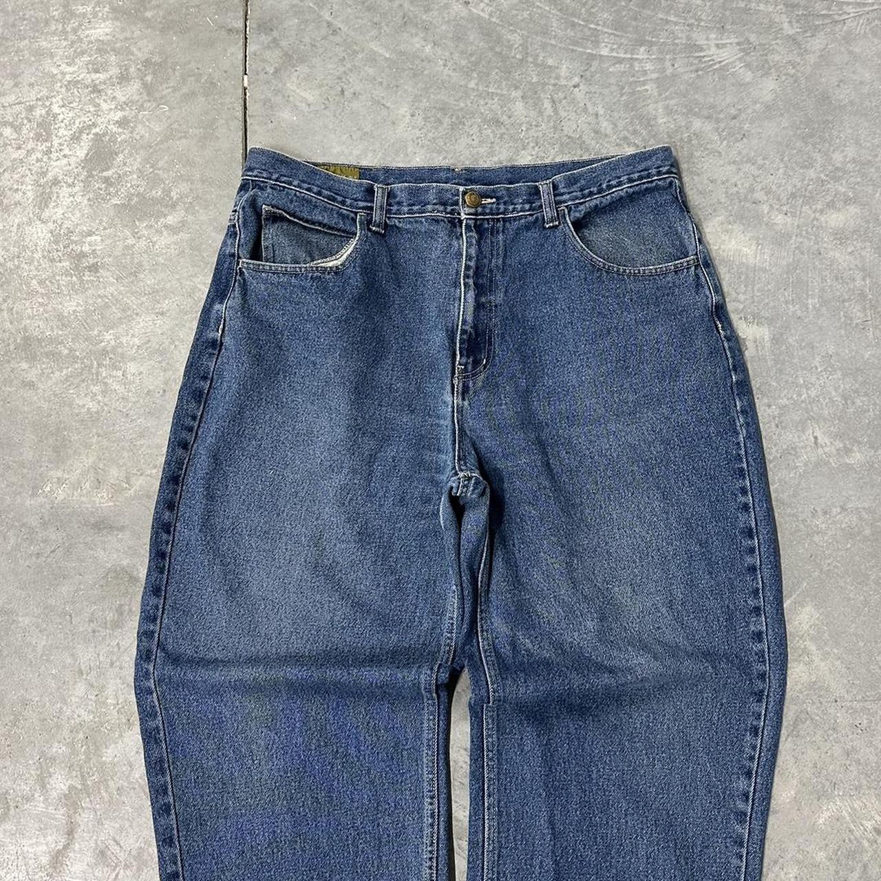 Vintage 90’s Timberland loose fit baggy denim jeans... - Depop