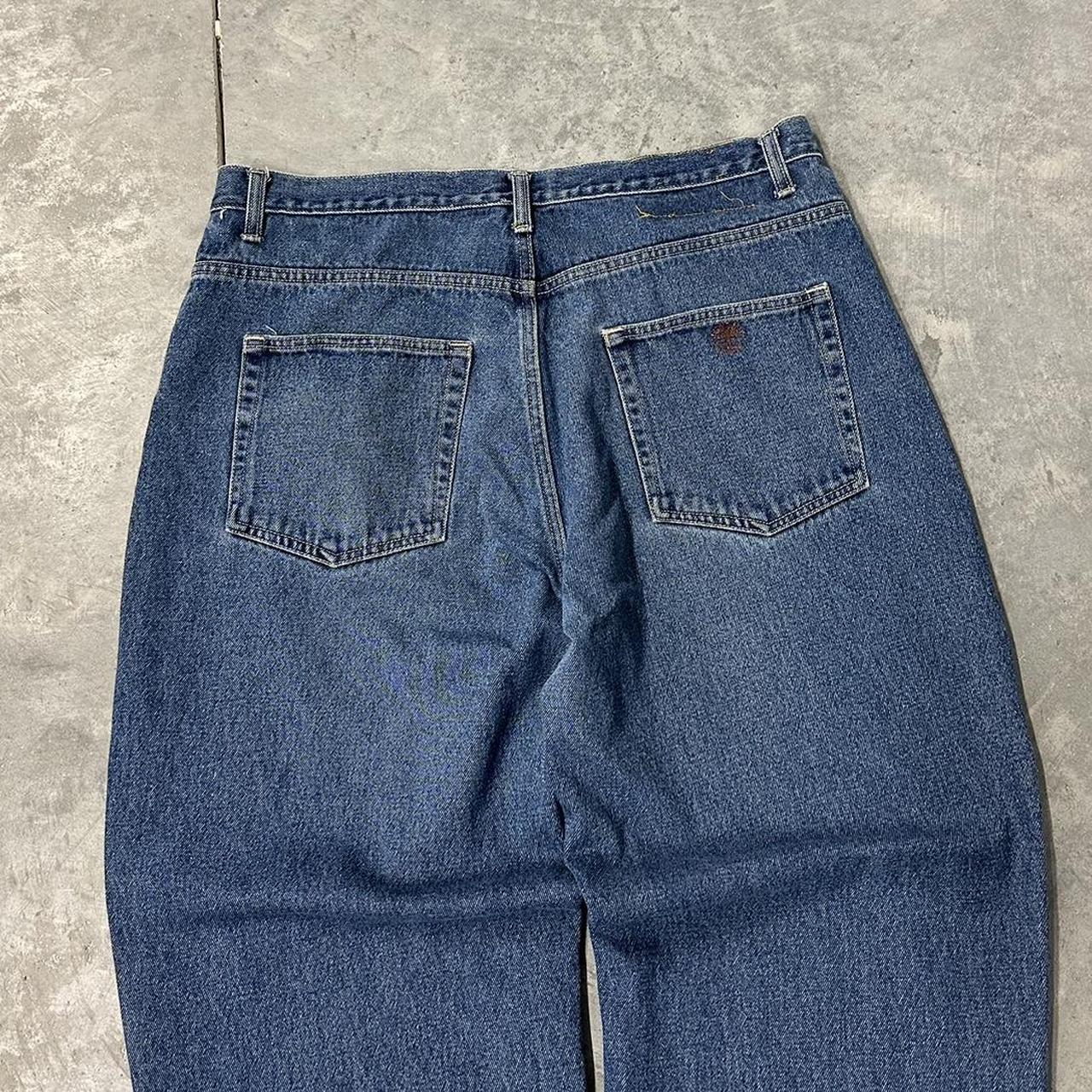 Vintage 90’s Timberland loose fit baggy denim jeans... - Depop