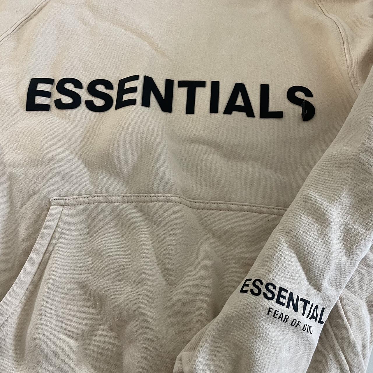 Essentials Women's Tan Hoodie | Depop