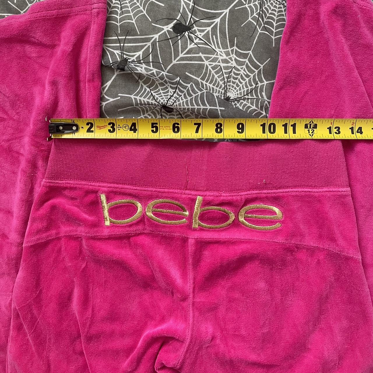 vintage bebe lowrise velour sweatpants... - Depop