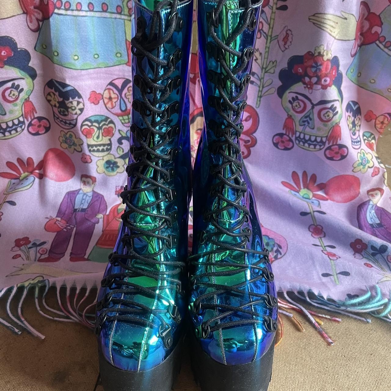 Dolls Kill Mermaid Platforms. Worn once. Some crease... - Depop