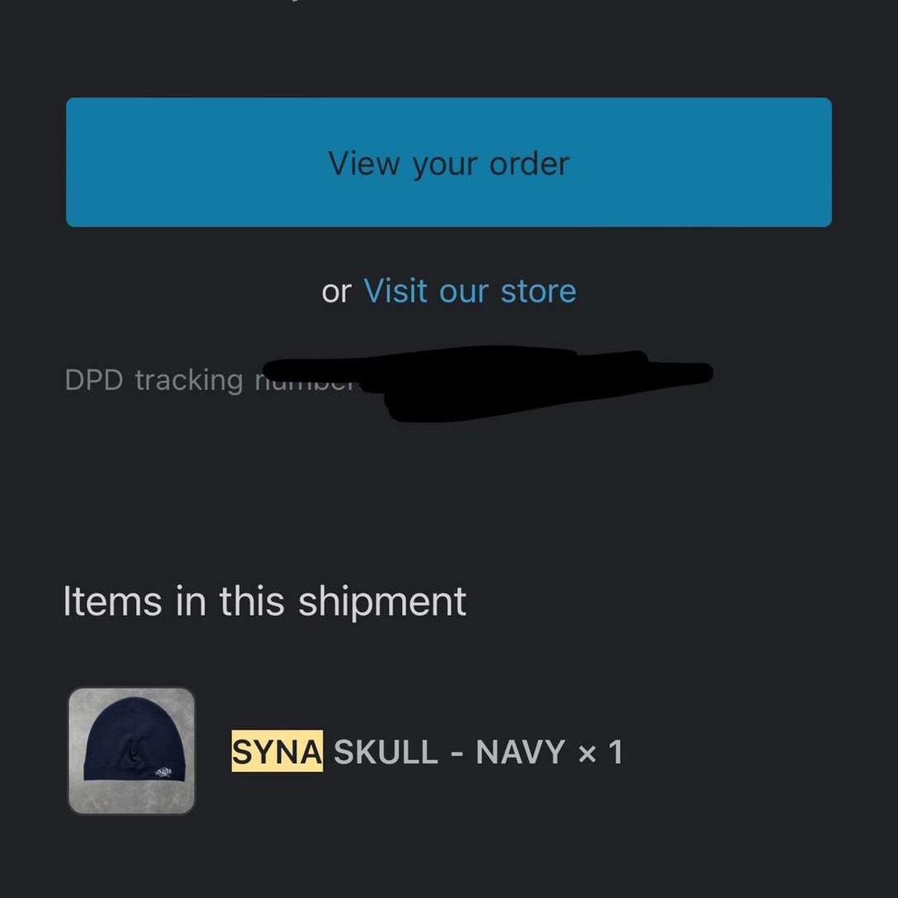 Syna skull hat / skulls -navy blue -one size... - Depop