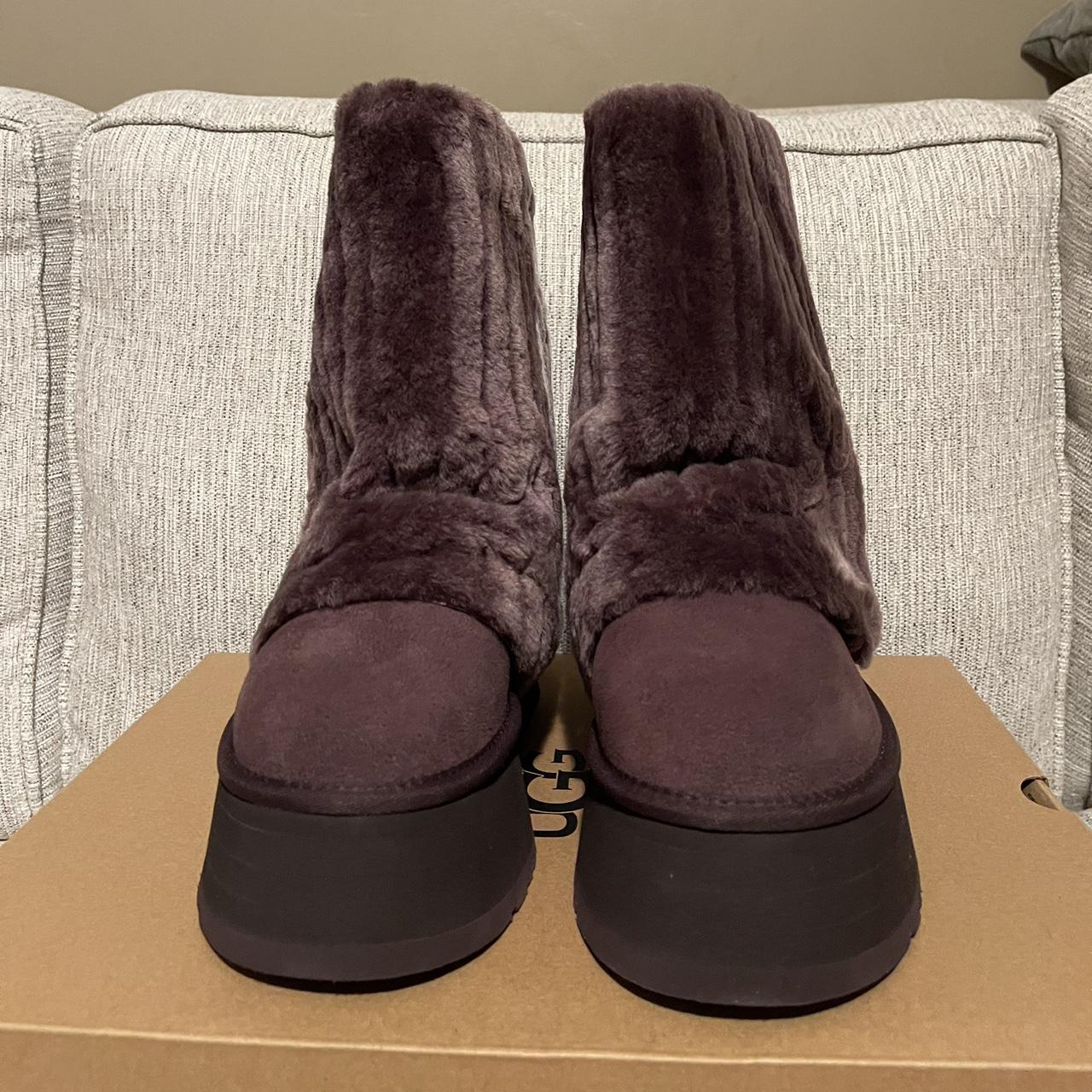 UGG Classic Short Sherpa Corduroy Suede & Leather... - Depop