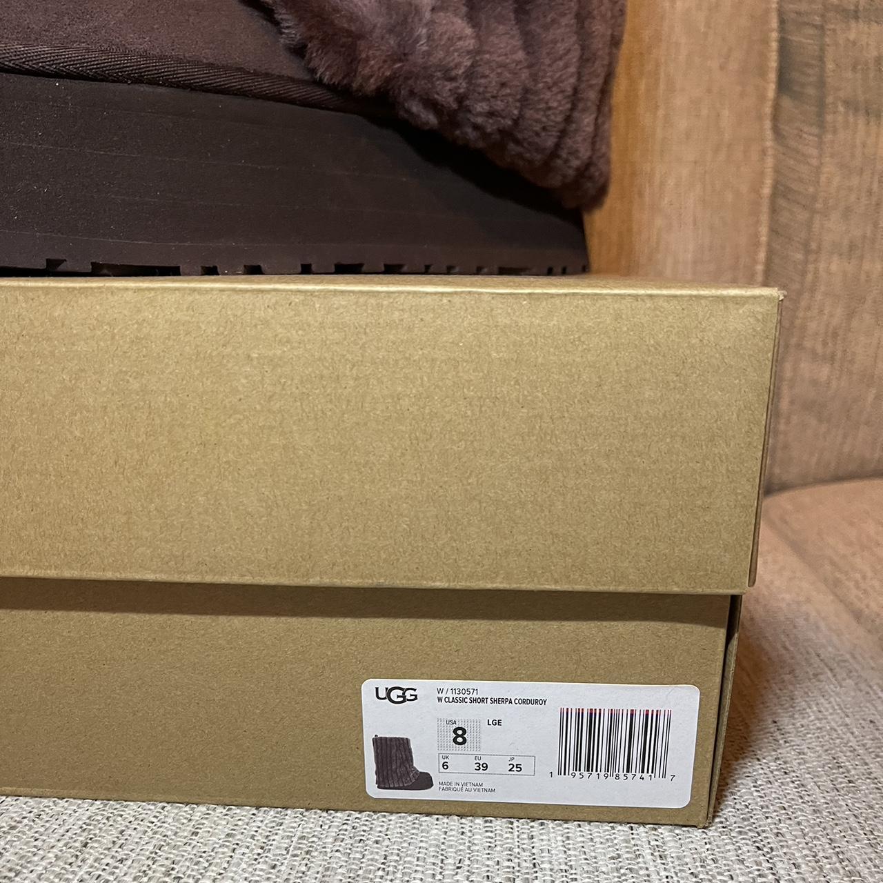 UGG Classic Short Sherpa Corduroy Suede & Leather... - Depop