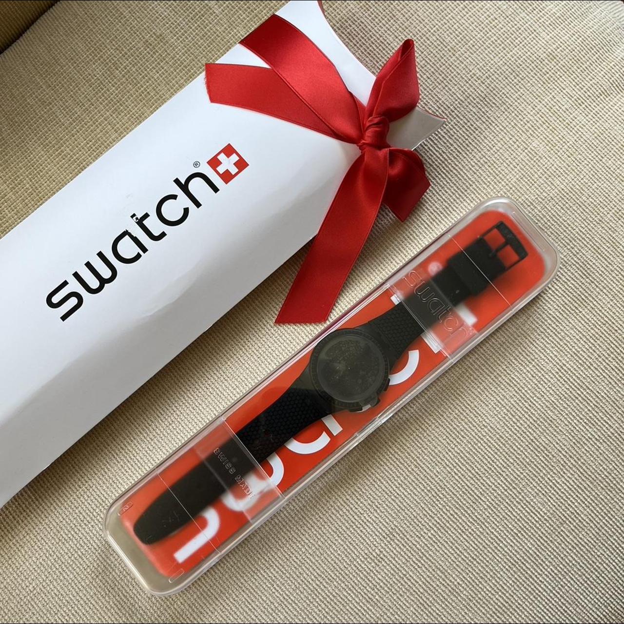 Men’s black swatch watch Originally bought in London... | Depop