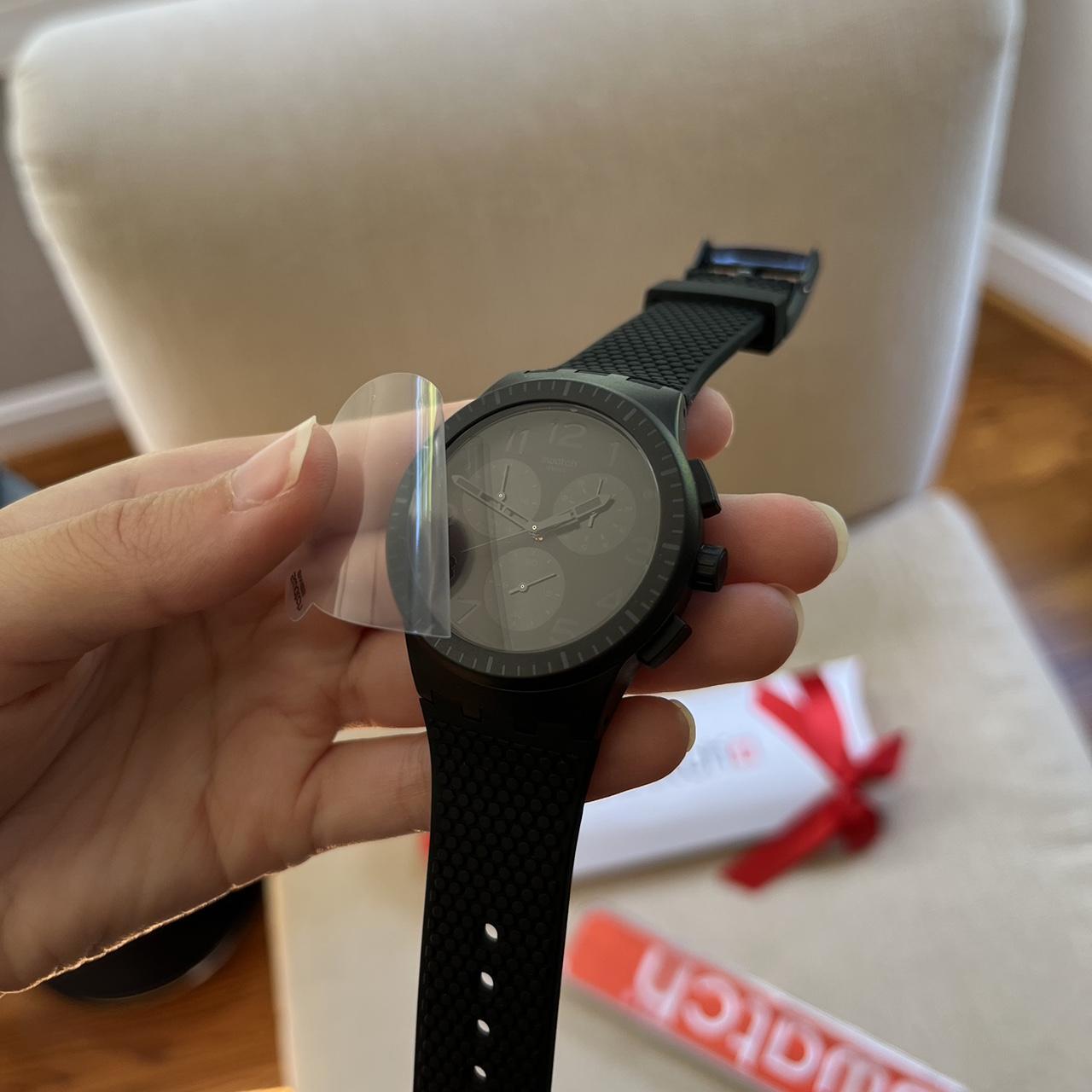 Men’s black swatch watch Originally bought in London... | Depop