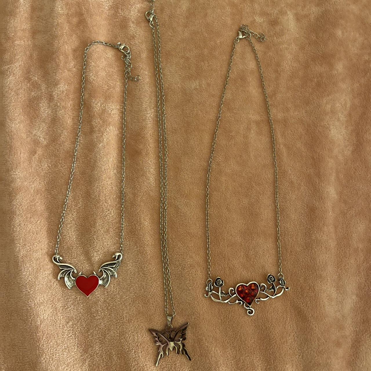Gothic/alt style necklaces ⭑ • Sold together as... - Depop