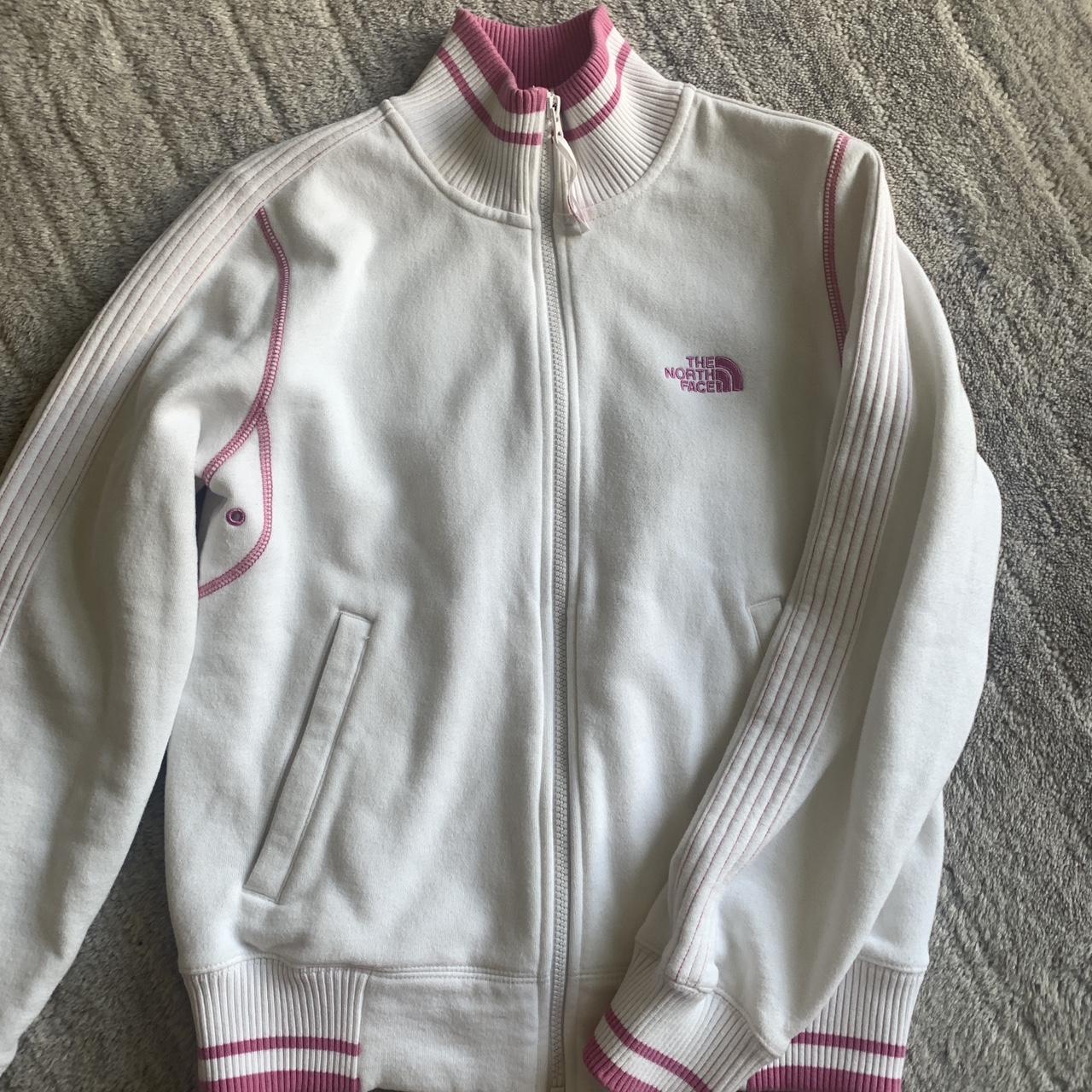 The North Face Women's Pink and White Jacket | Depop