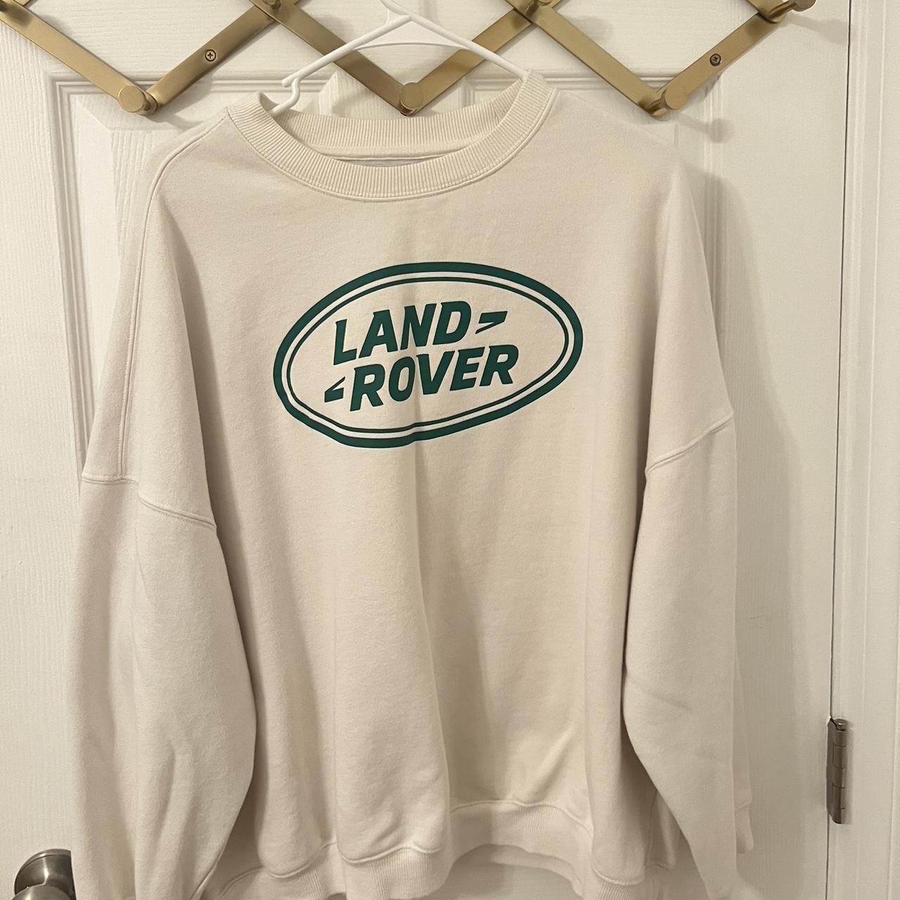 Land Rover cream and green crewneck!! don’t wear it... - Depop