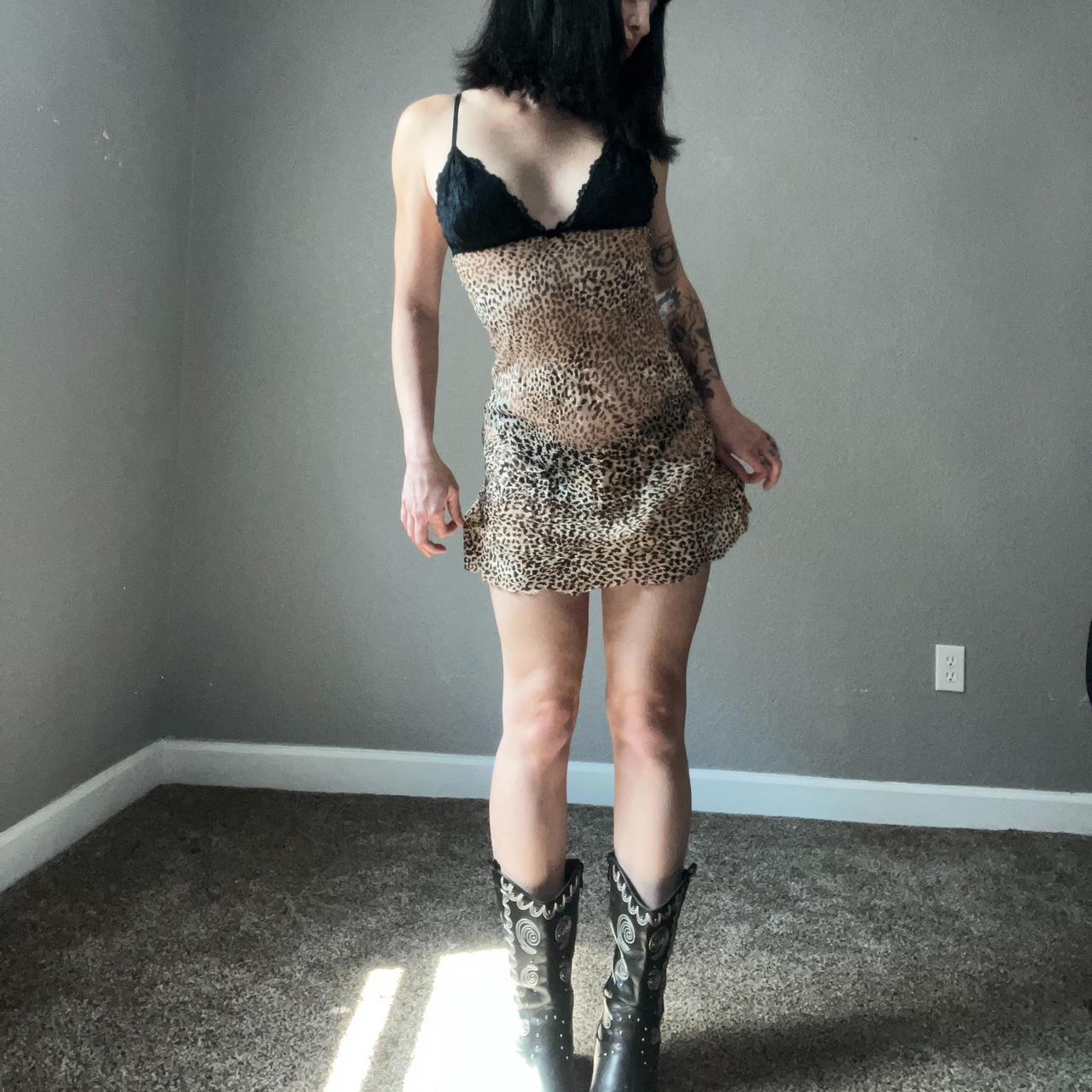 Victoria Secret Cheetah Print Lingerie Dress Tag Depop