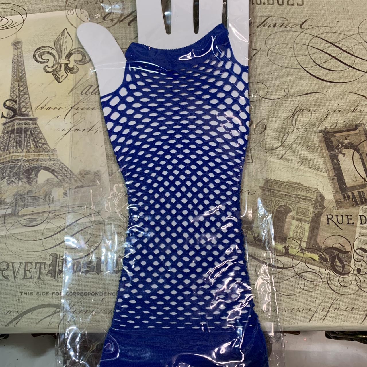Blue fishnet gloves #festivalvibes New in... | Depop