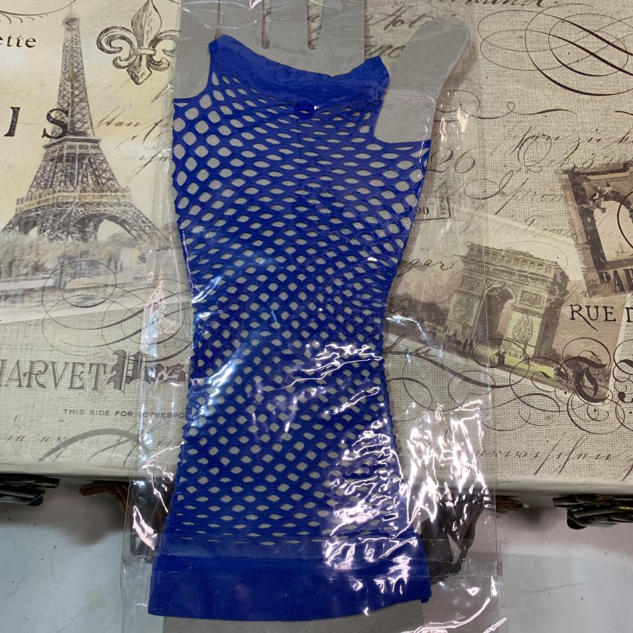 Blue fishnet gloves #festivalvibes New in... | Depop
