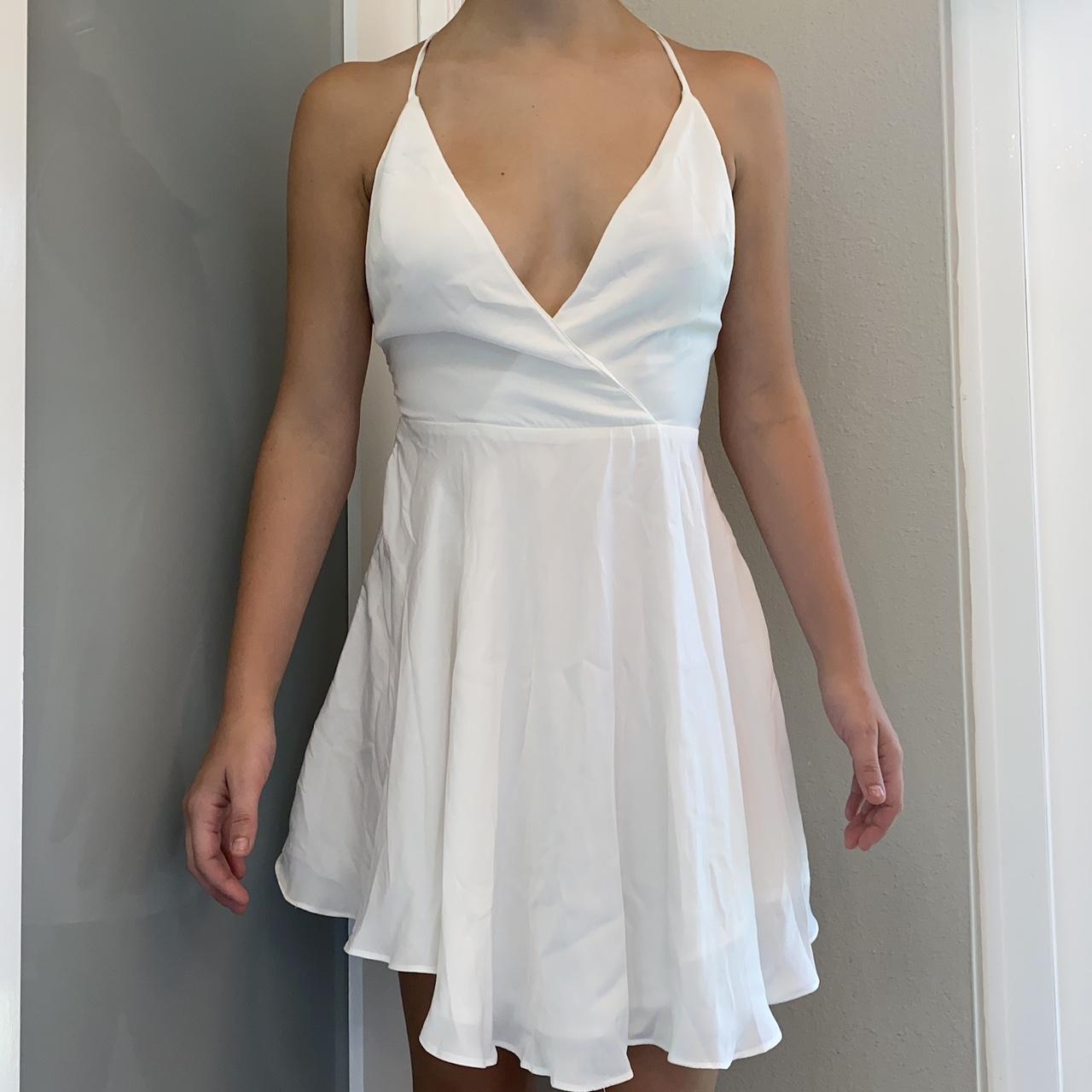 Holly Molly White Mini Dress cement yourself as... - Depop