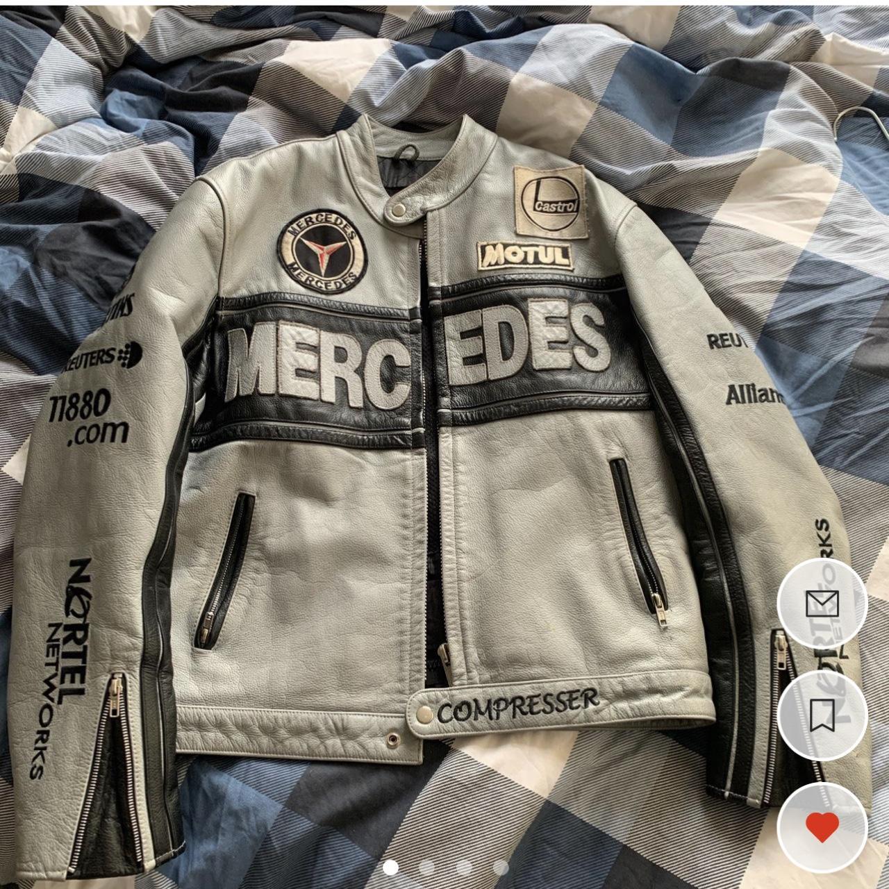 Mercedes leather jacket Real leather, such a cool... - Depop