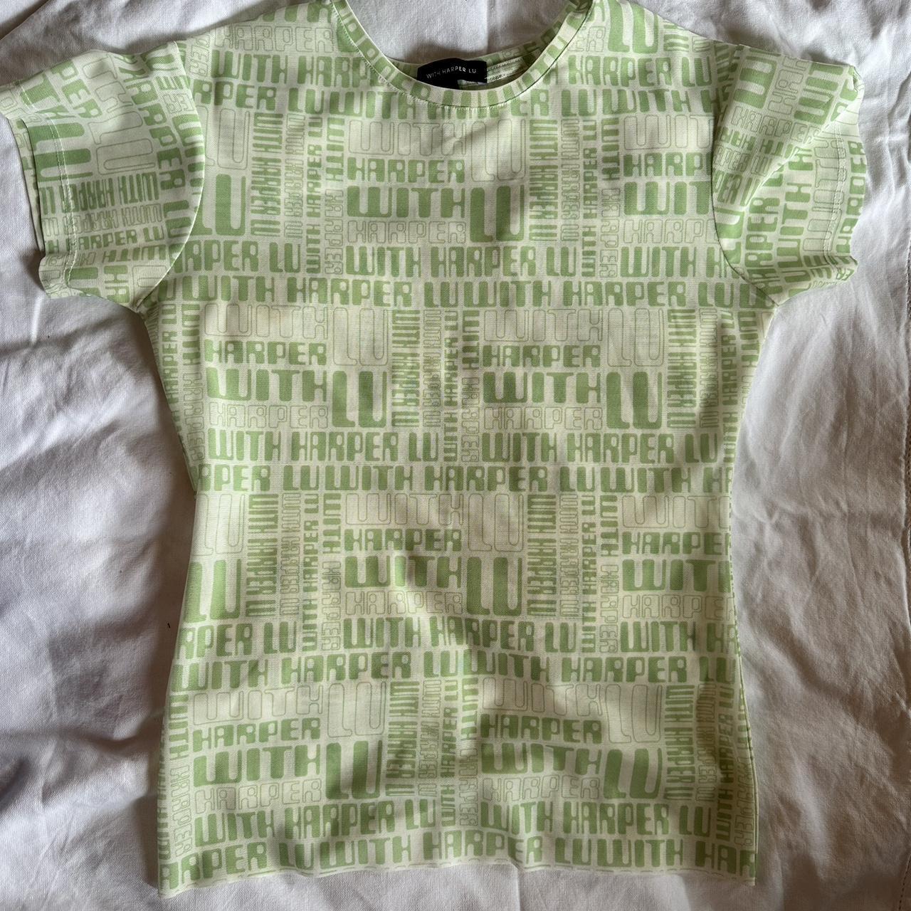 with harper lu pistachio monogram set 🧩 only worn a... - Depop