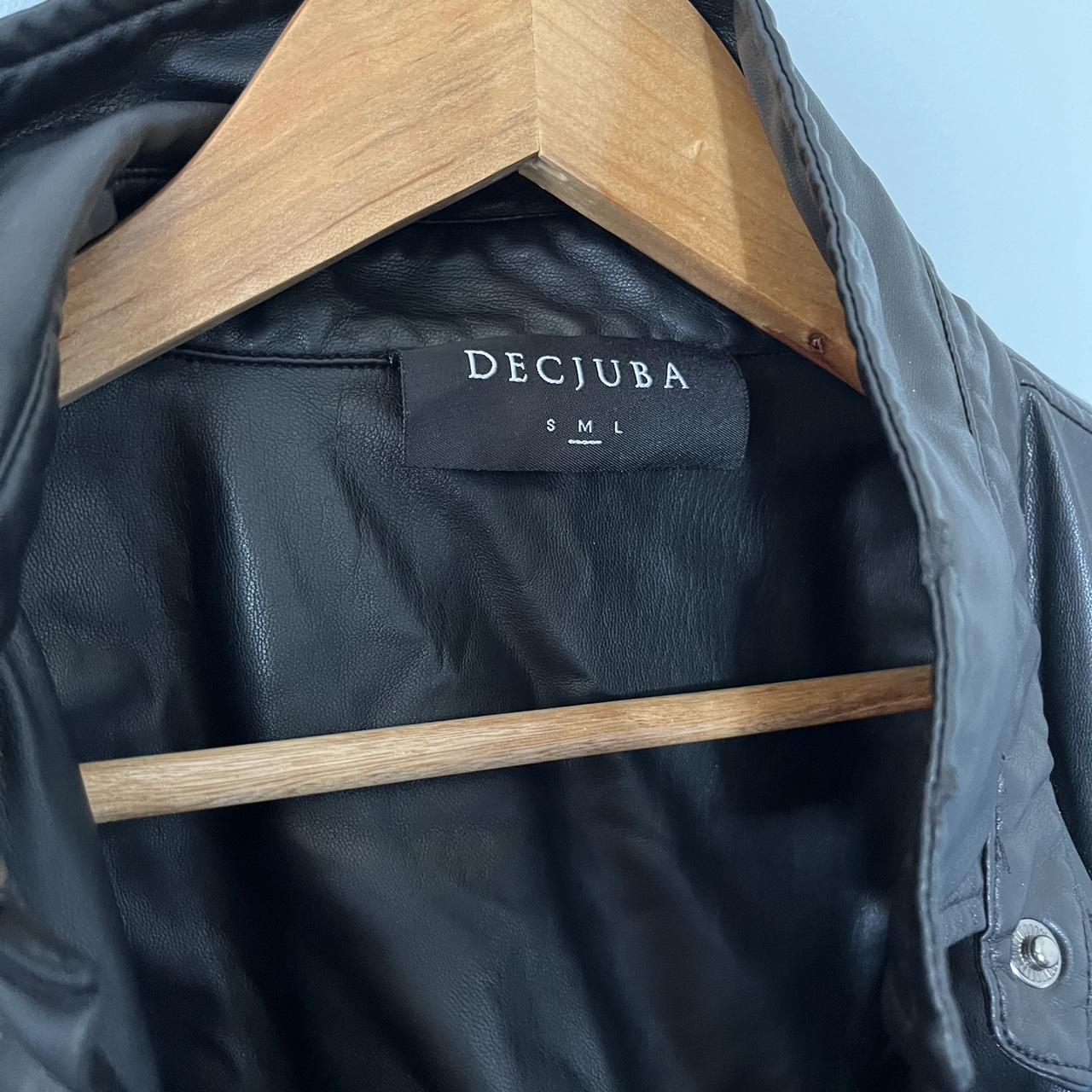 decjuba faux leather jacket size M but extremely... - Depop