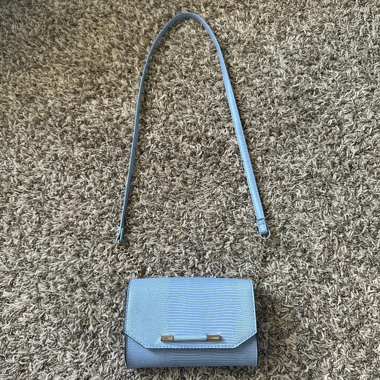 A light blue croc leather purse ! - Depop