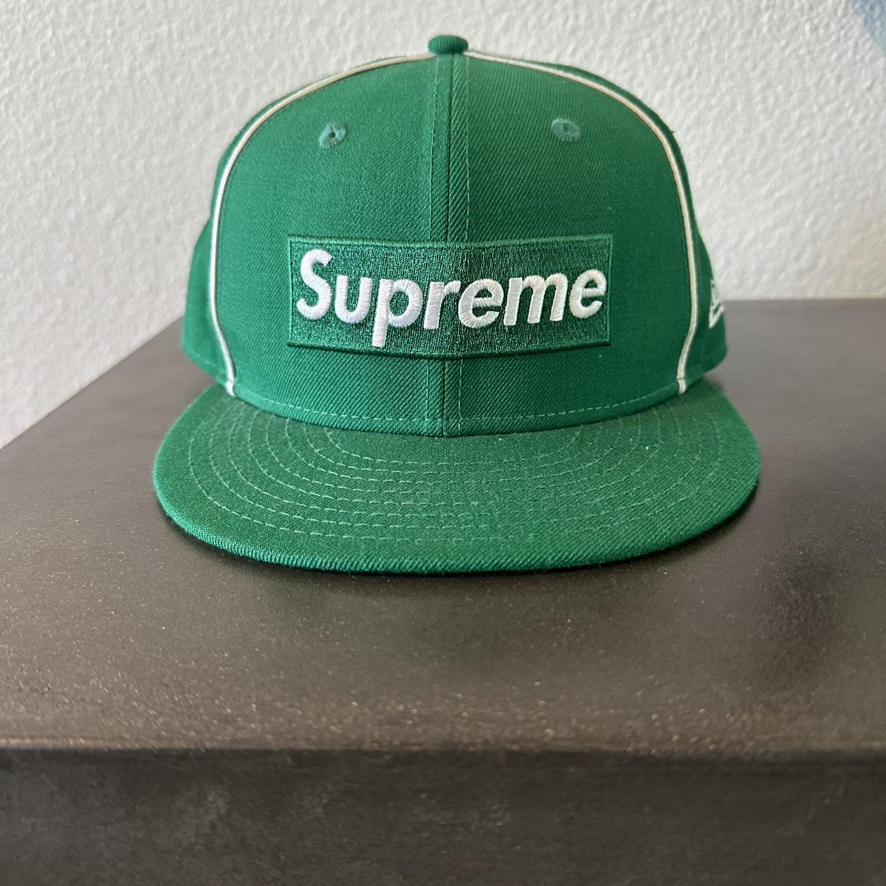 Supreme Green Box logo hat new era #supreme #boxlogo... - Depop