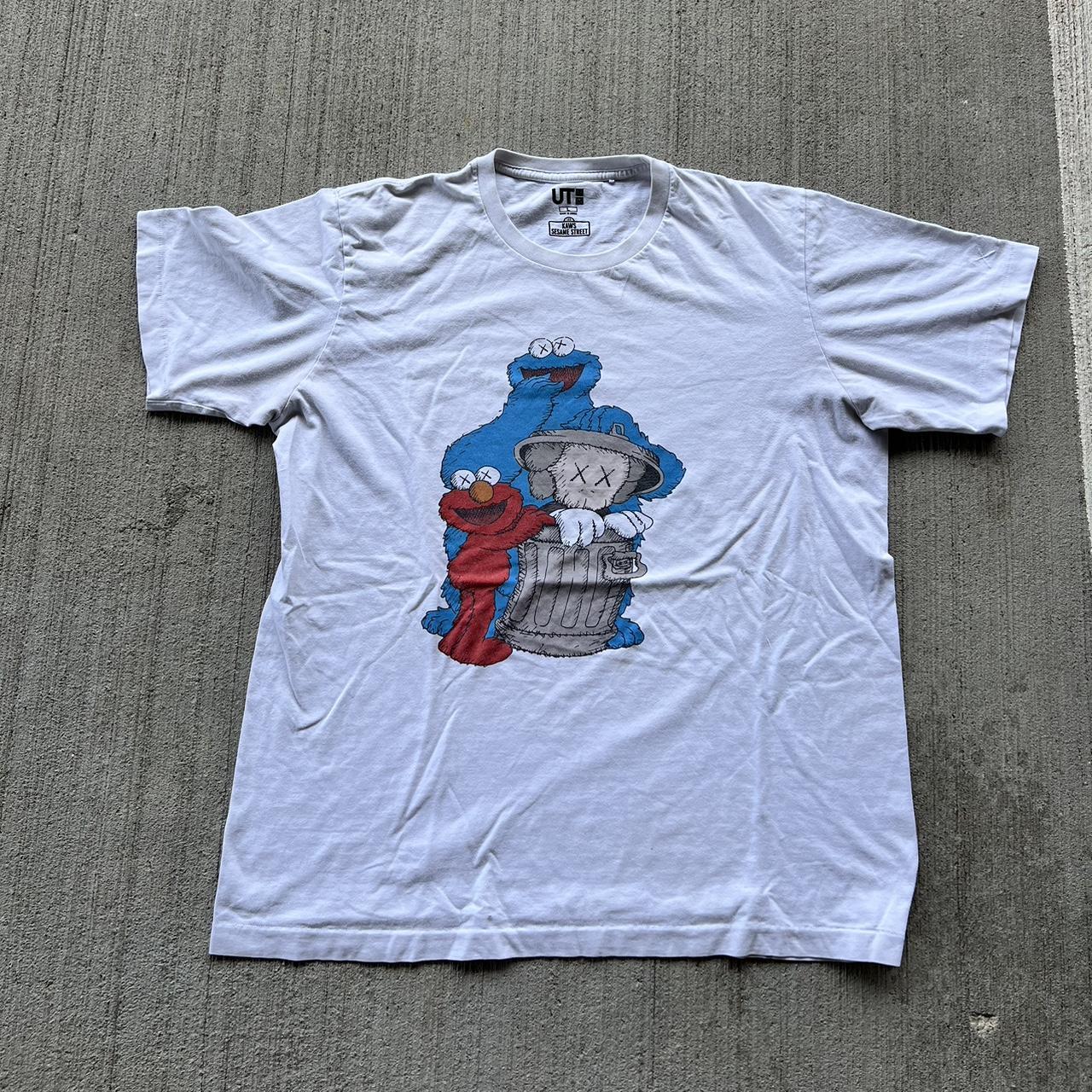 Crazy vintage y2k “KAWS” sesame street Uniqlo collab... - Depop