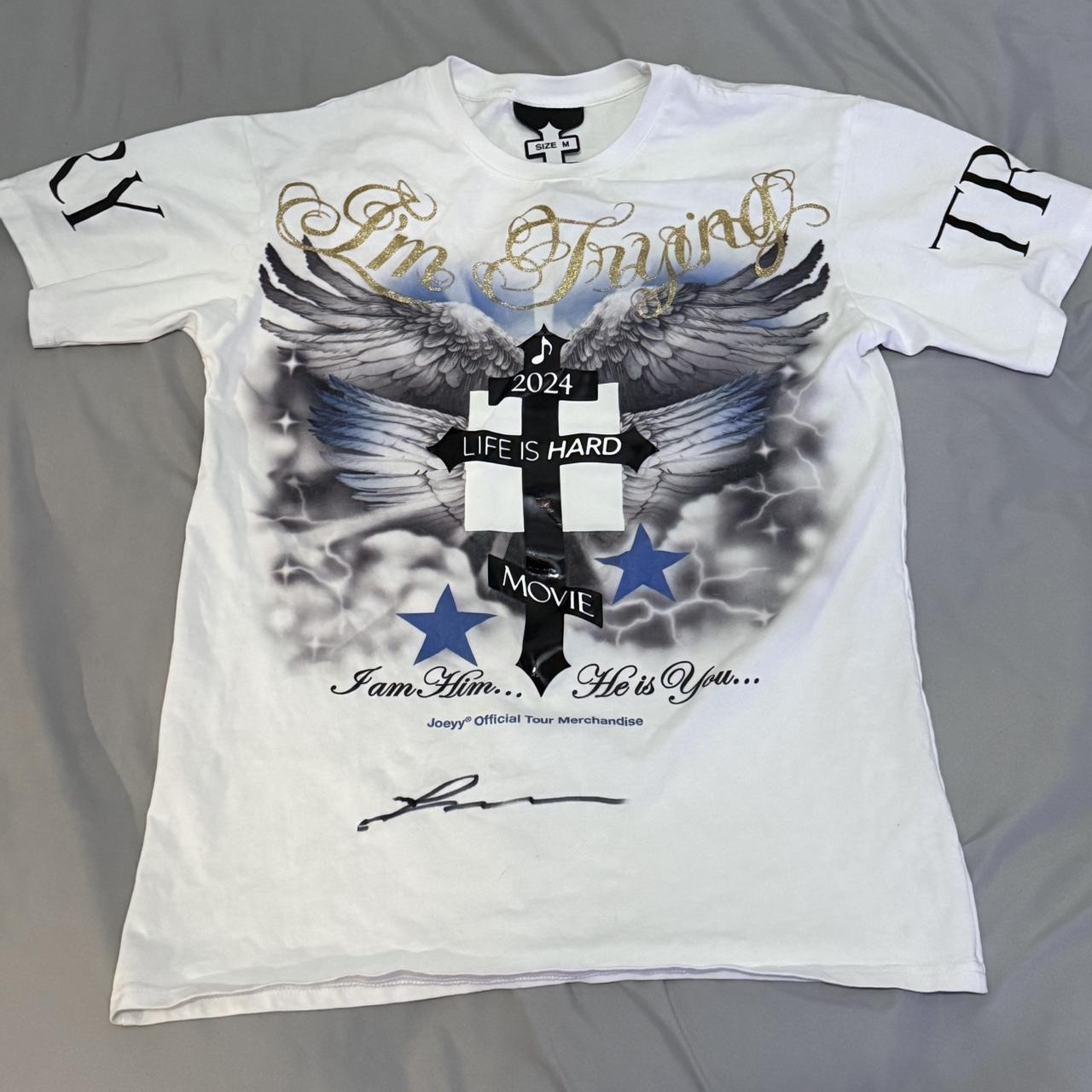 Joeyy Try Tour Merch 𝗦𝗜𝗚𝗡𝗘𝗗 𝗕𝗬 𝗟𝗔𝗞𝗘𝗥 𝗕𝗥𝗔𝗗𝗬... | Depop