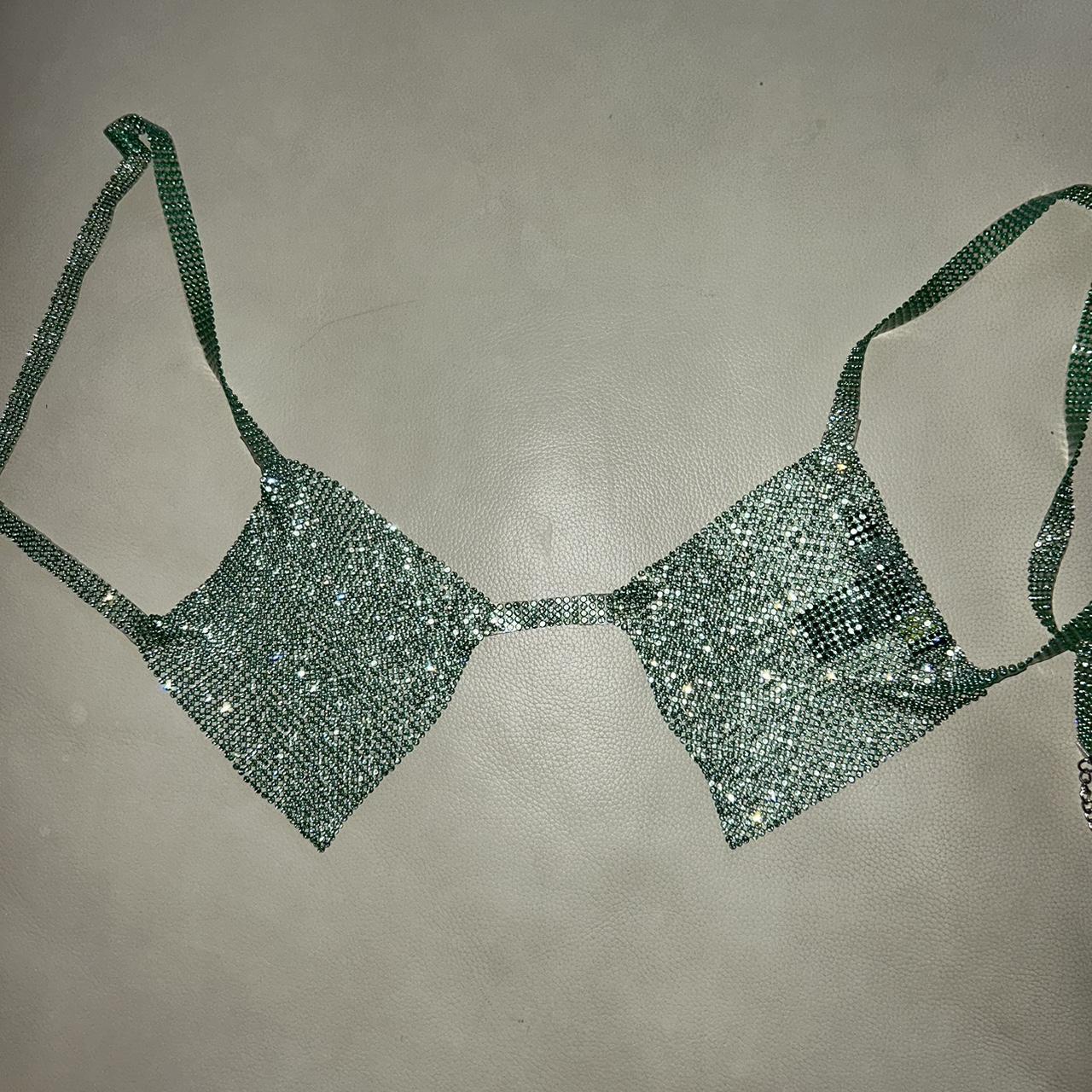 Finesse Rhinestone Bralet. Never Worn. - Size L ,... - Depop