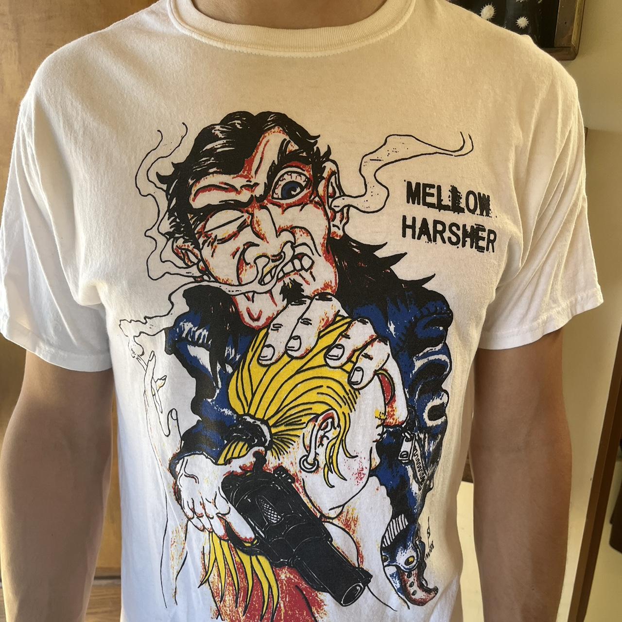 Vintage Mellow Harsher vulgar tee. #punk #skater... - Depop